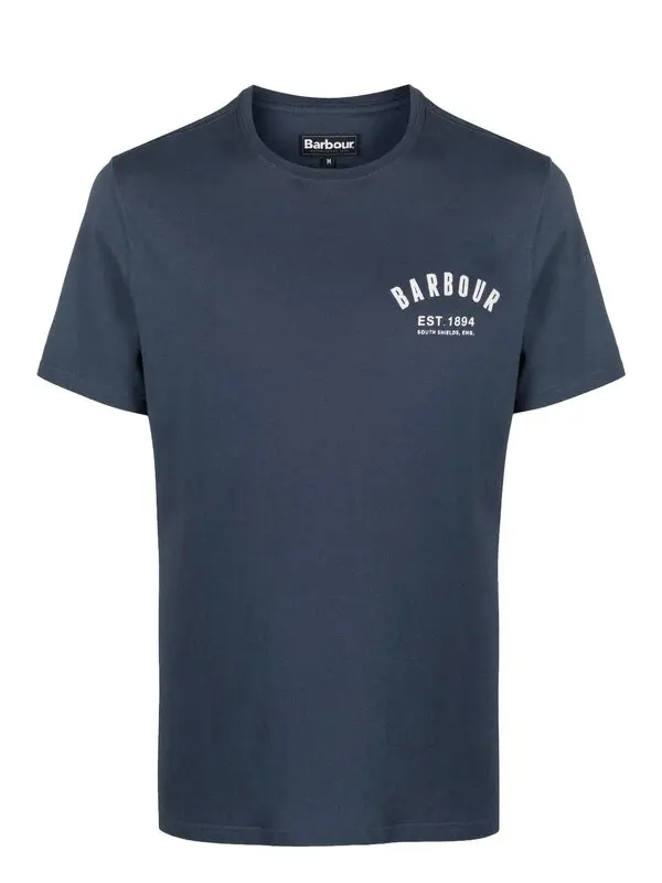 Barbour Logo-print Cotton T-shirt - Blue