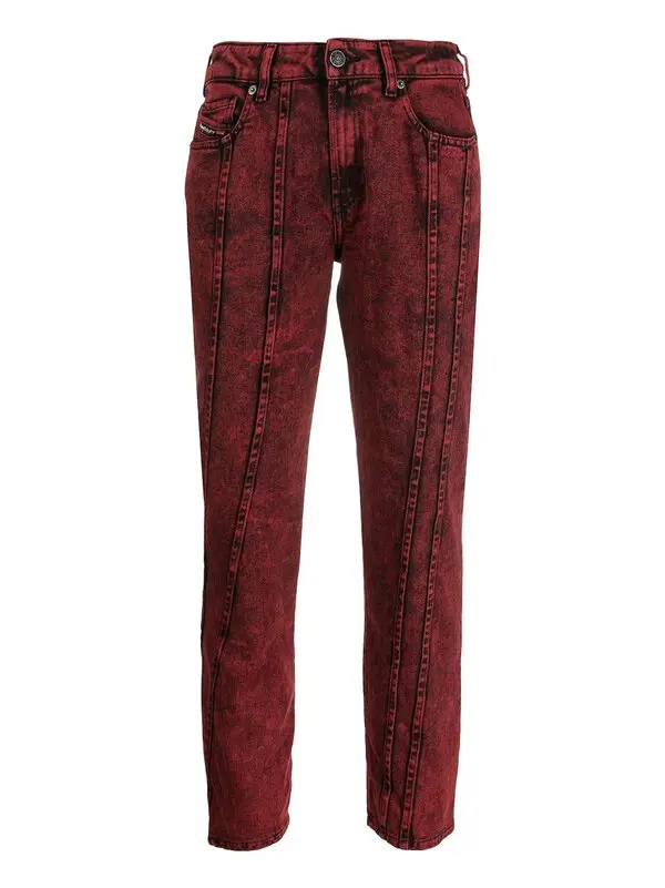 DIESEL® D-joy Slim Cropped Jeans - Red