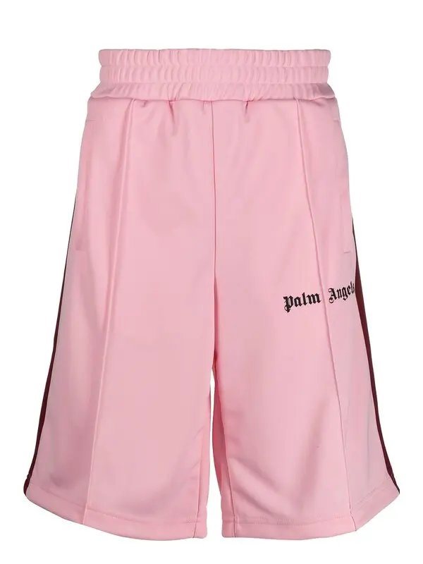 Palm Angels Side-stripe Logo Track Shorts - Pink