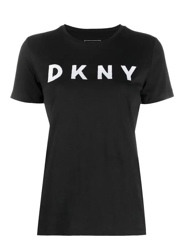 Dkny Logo-print Short-sleeved T-shirt - Black