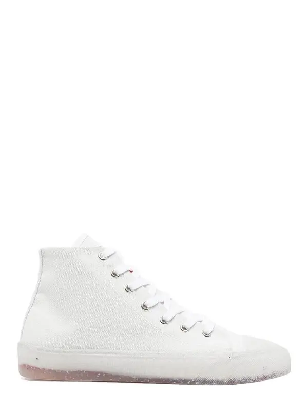 Moschino Clear Glitter Sole High-top Sneakers - White
