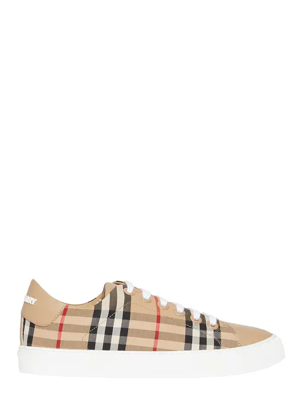Burberry Vintage Check Lace-up Sneakers - Brown
