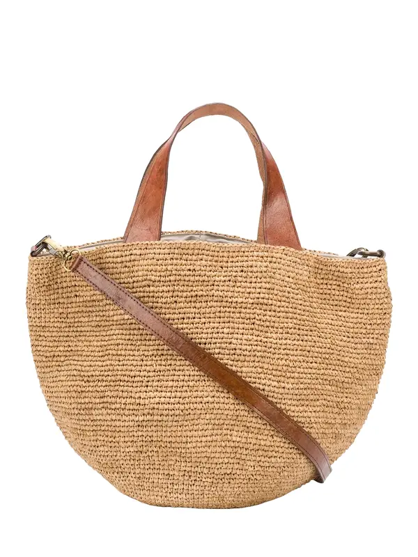 IBELIV Woven Top-handle Tote - Neutrals