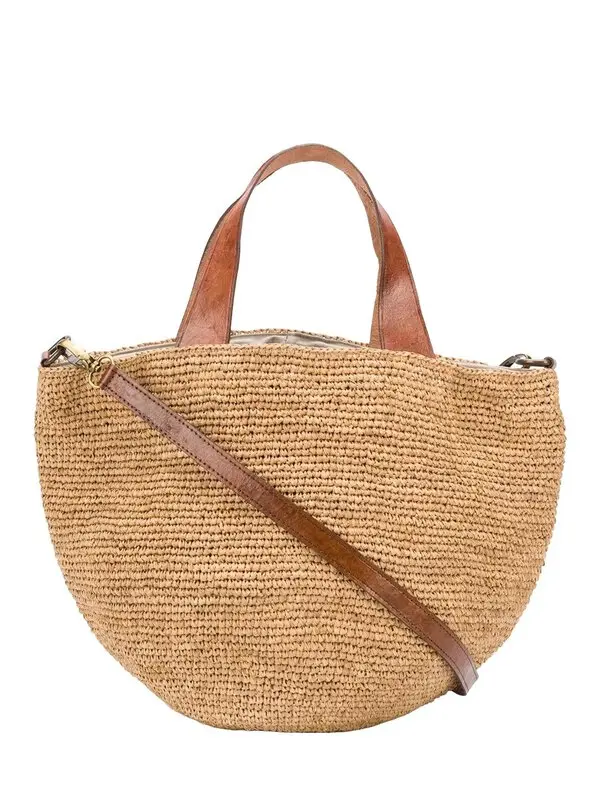 IBELIV Woven Top-handle Tote - Neutrals