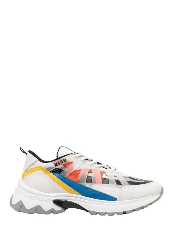 MSGM Panelled Low-top Sneakers - Grey