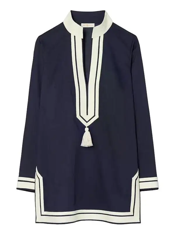 Tory Burch Cotton Tunic - Tory Navy