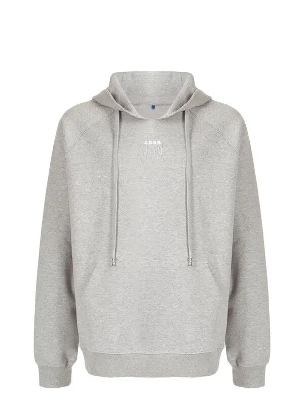 ADER ERROR Logo Embroidered Hoodie - Grey