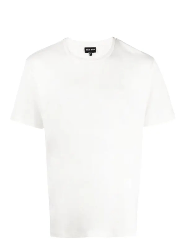 Giorgio Armani Logo-embroidered T-shirt - White
