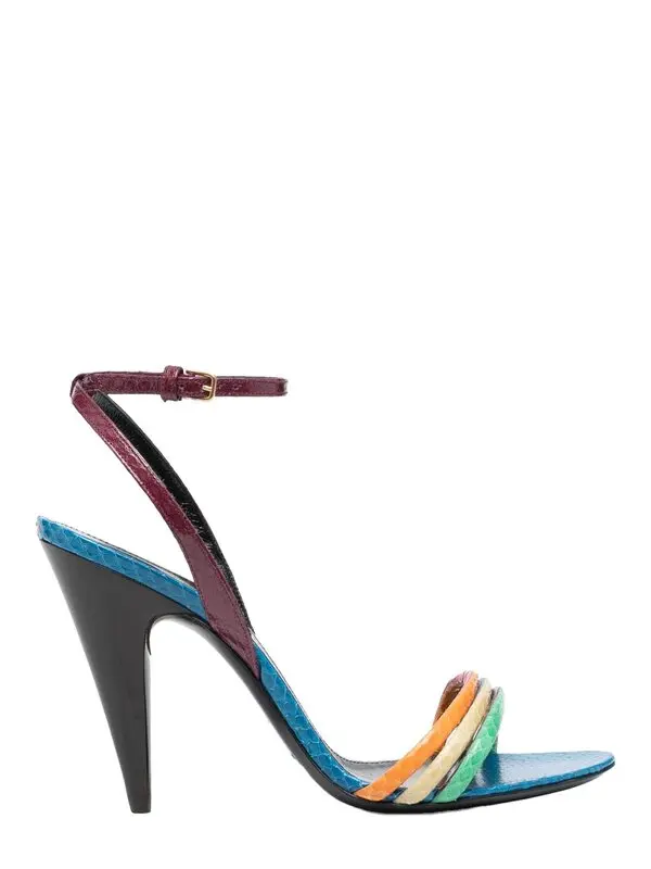 Saint Laurent Liya 95mm Sandals - Blue