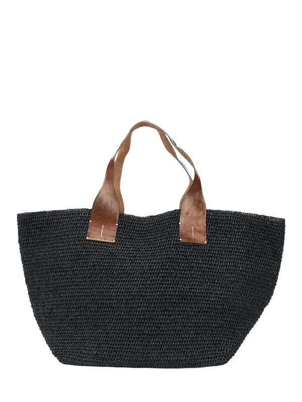 IBELIV Raffia Tote - Black