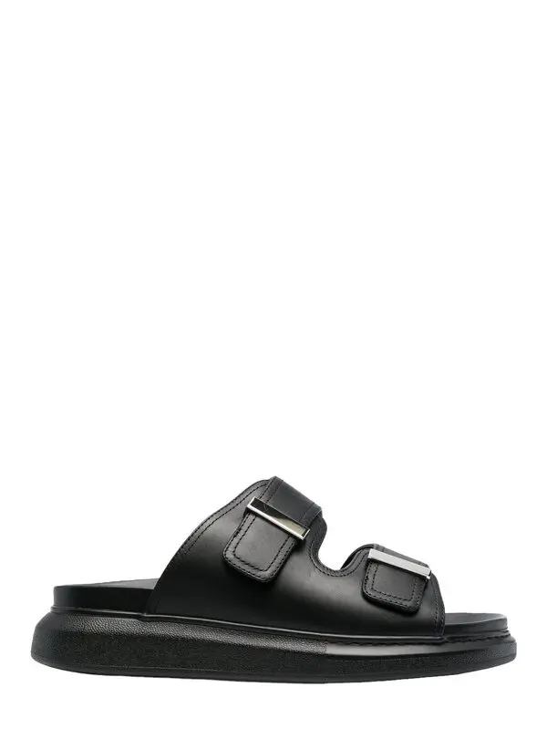 Alexander McQueen Oversize Leather Sandals - Black