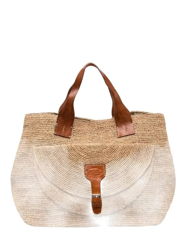 IBELIV Buckle-fastening Tote Bag - Neutrals