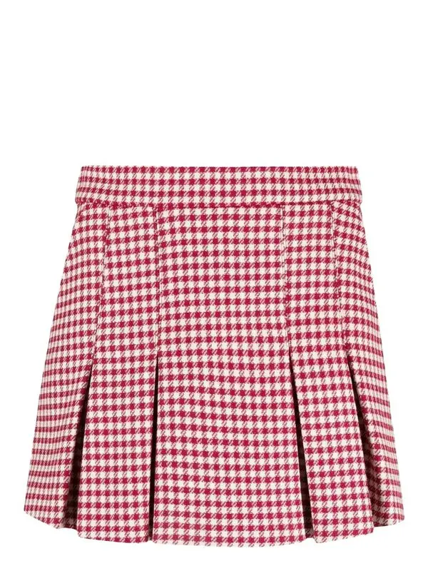 Red Valentino Gingham Dart Detailing Shorts - Red