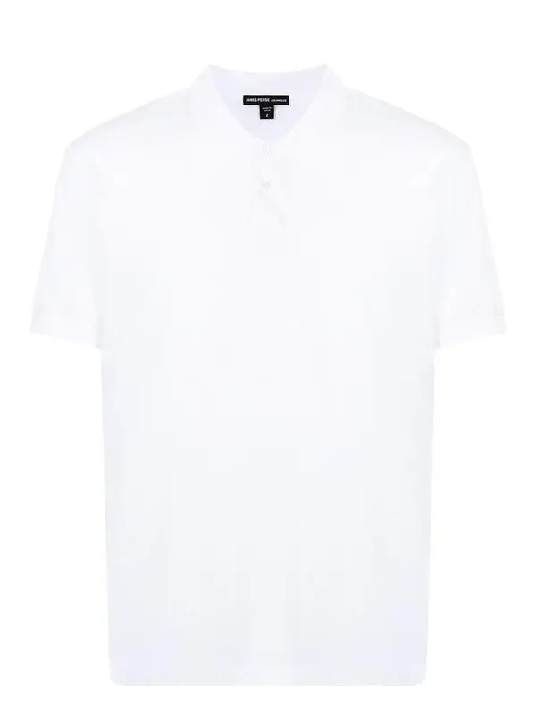 JAMES PERSE Luxe Lotus Jersey Polo Shirt - White