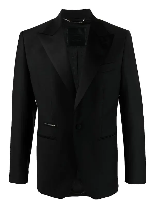 Philipp Plein Peak-lapels Single-breasted Jacket - Black