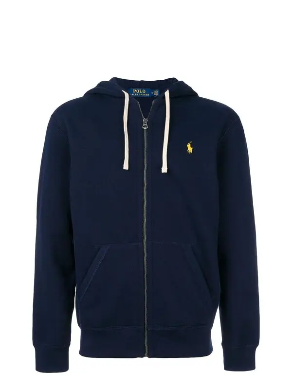 Polo Ralph Lauren Zip-up Hoodie With Drawstring - Blue