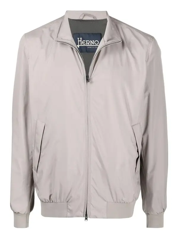 Herno Zip-up Bomber Jacket - Neutrals
