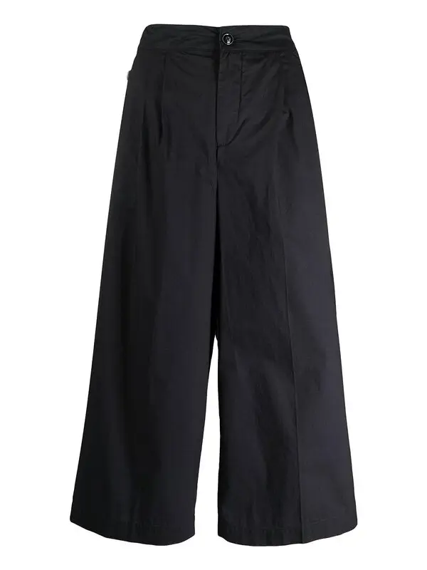 Woolrich Cropped Wide-leg Trousers - Black