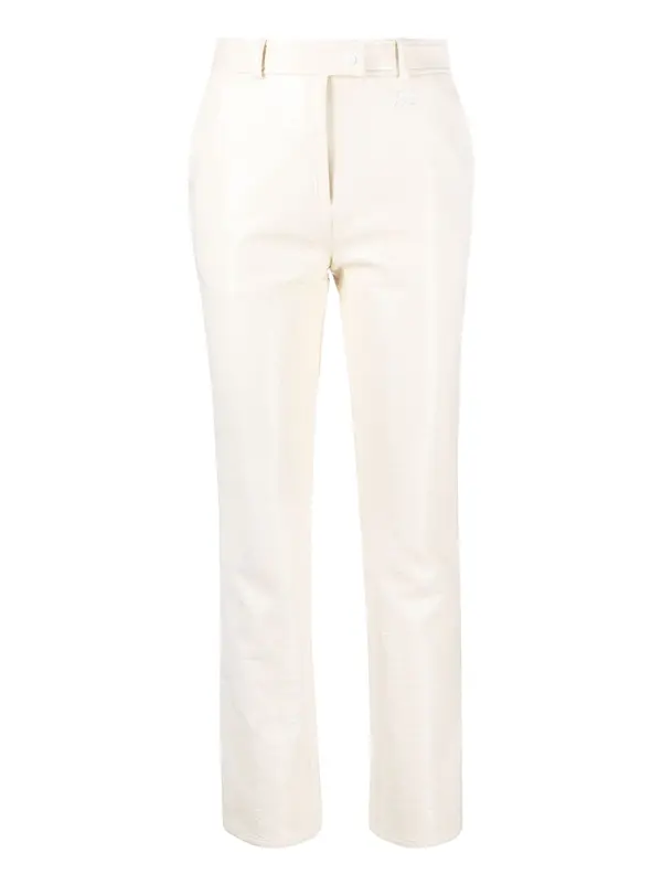 COURREGES Slim-cut Vinyl Trousers - Neutrals