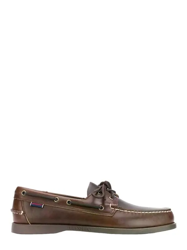 SEBAGO Contrast Stitch Boat Shoes - Brown