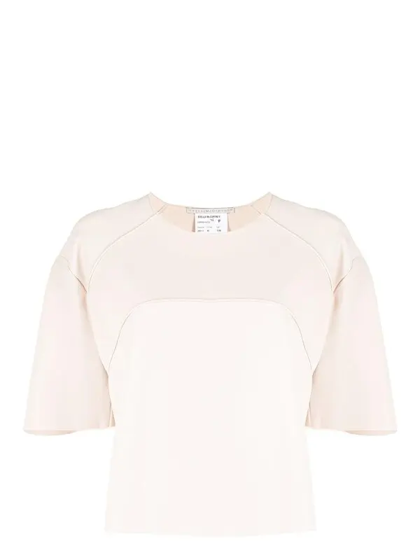 Stella McCartney Piped-seam Cropped Blouse - Neutrals