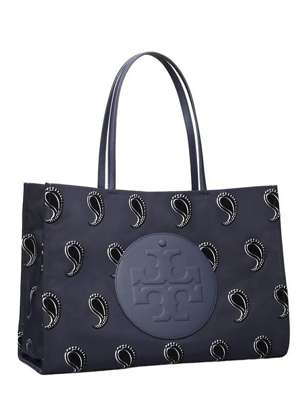 Tory Burch Ella Printed Tote - Medium Navy Pajama Print
