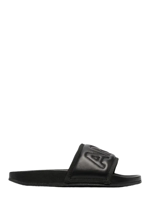 AMBUSH Padded Leather Slides - Black