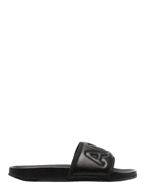 AMBUSH Embossed Logo Slides - Black