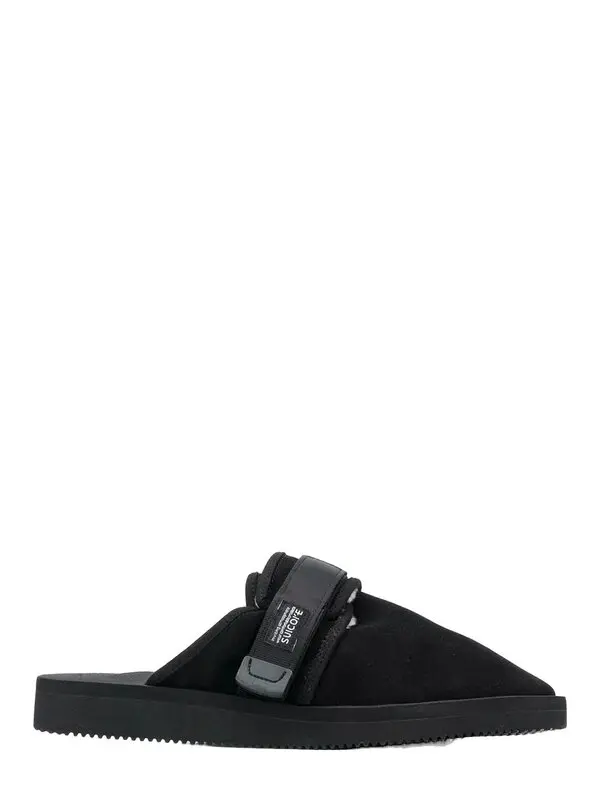 Suicoke Touch Strap Slippers - Black