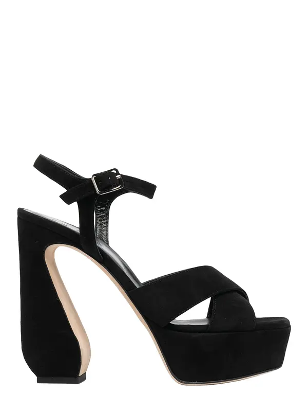 SERGIO ROSSI 90mm Heeled Sandals - Black