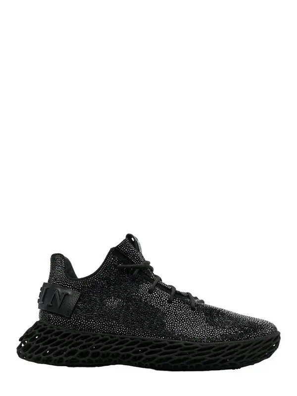 Philipp Plein Skeleton Caviar Low-top Sneakers - Black