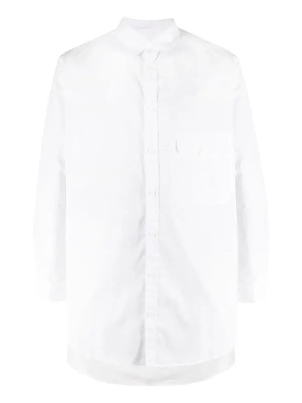 Yohji Yamamoto Flap Pocket Long-length Shirt - White