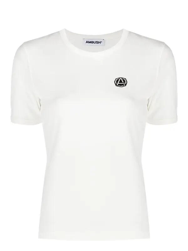 AMBUSH Logo Patch Crew-neck T-shirt - Neutrals
