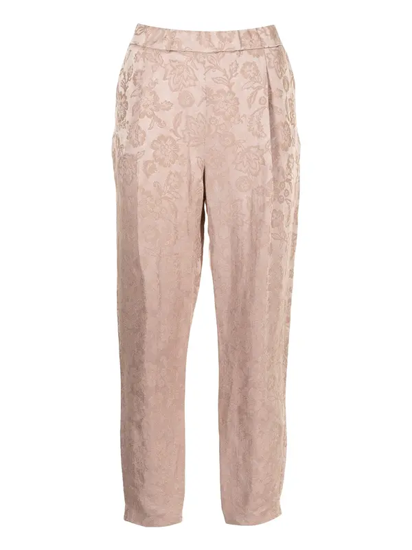 Fabiana Filippi High-rise Cropped Jacquard Trousers - Neutrals