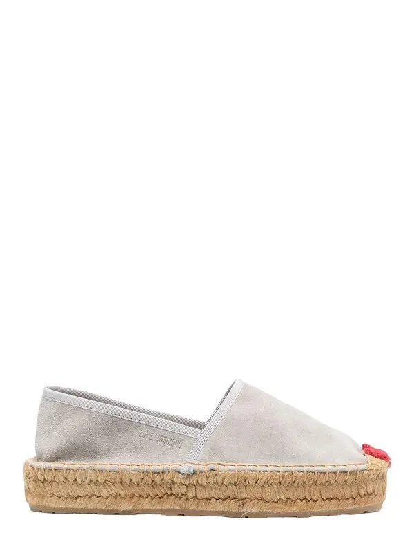 Moschino Espadrilles With Heart Detail - Grey