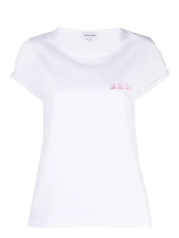 Maison Labiche Oh La La Slogan T-shirt - White