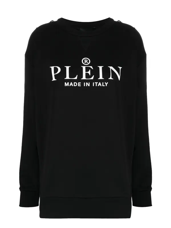 Philipp Plein Logo-print Cotton Sweatshirt - Black