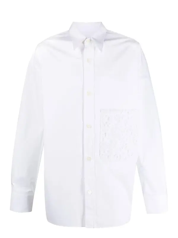 Valentino Garavani Floral Lace Pocket Shirt - White