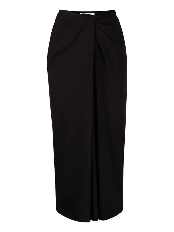 Valentino Garavani Twist-detail Pencil Skirt - Black