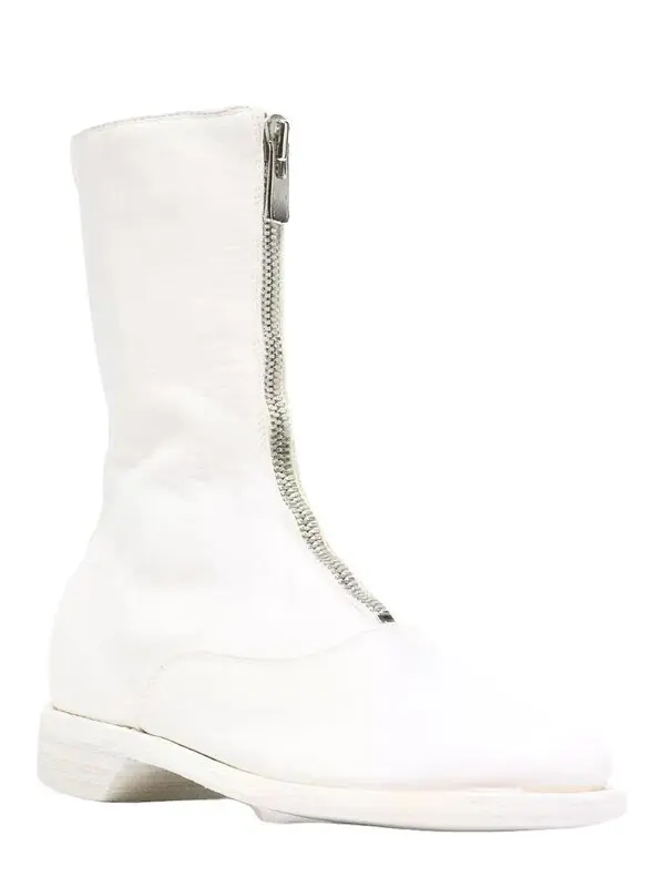 Guidi 310 Zip-up Ankle Boots - White