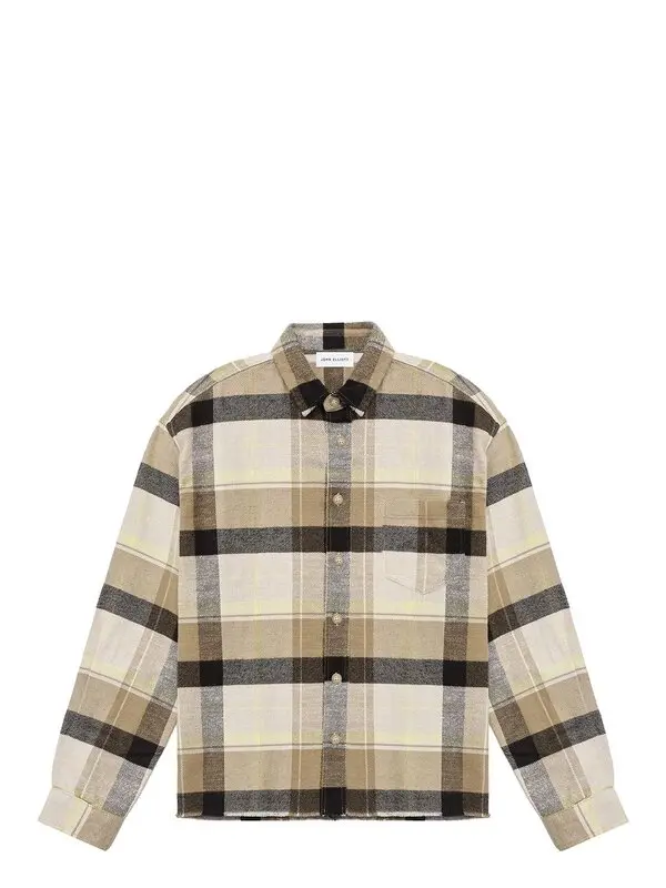 John Elliott Check-print Button-up Shirt - Neutrals