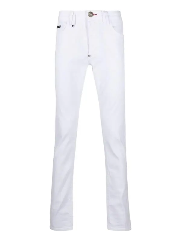 Philipp Plein Straight-cut Jeans - White