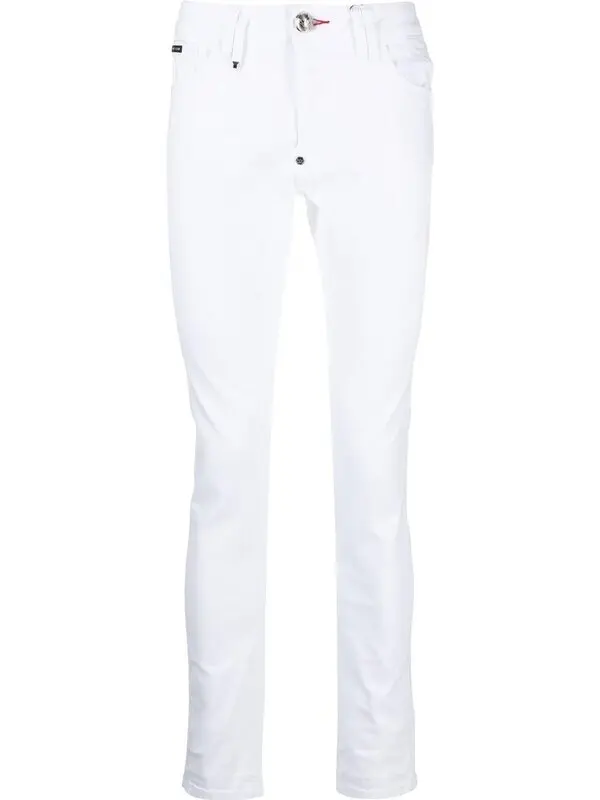 Philipp Plein Institutional Slim-fit Jeans - White
