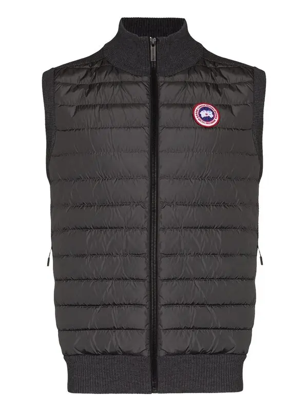 Canada Goose Hybridge Knitted-panel Padded Vest - Grey