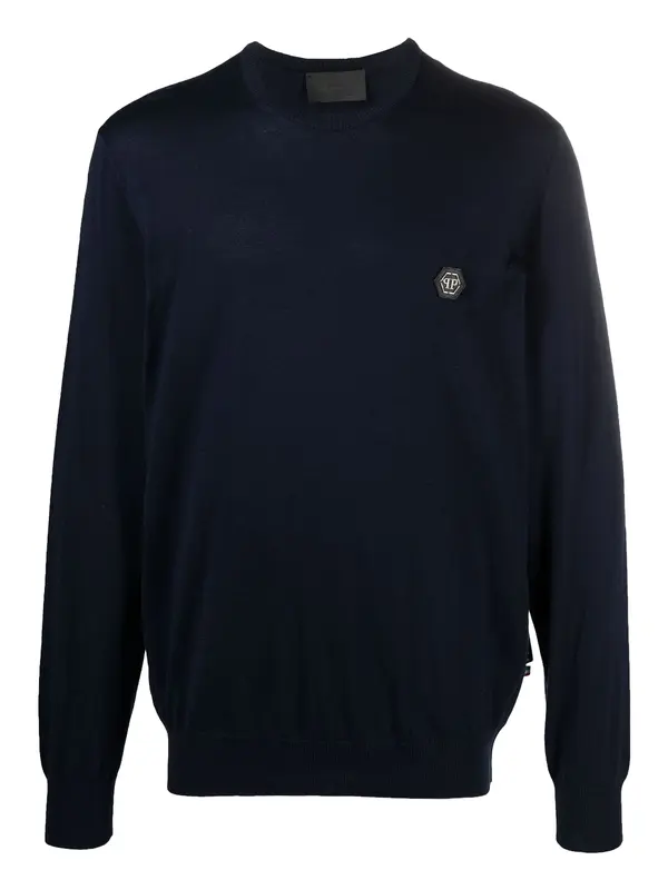 Philipp Plein Logo-patch Sweatshirt - Blue