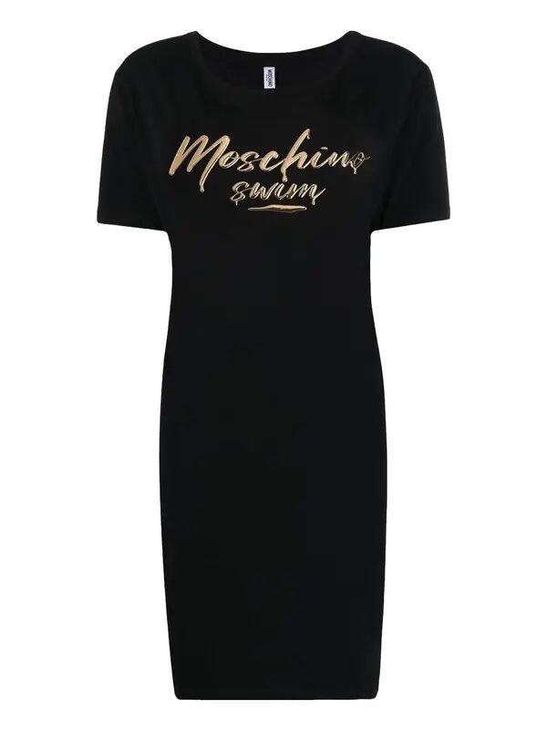Moschino Logo-print T-shirt Dress - Black