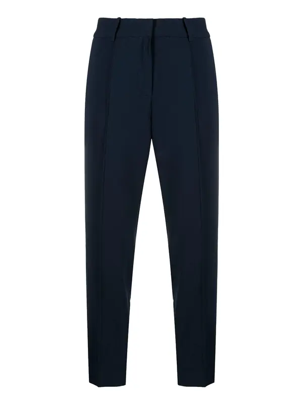 Michael Kors Cropped Crepe Trousers - Blue