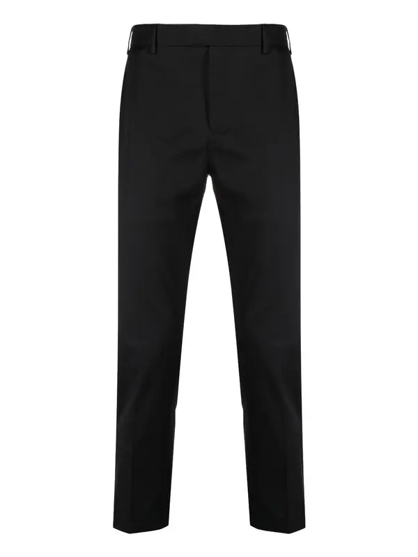 PT TORINO Cropped Slim-fit Chinos - Black