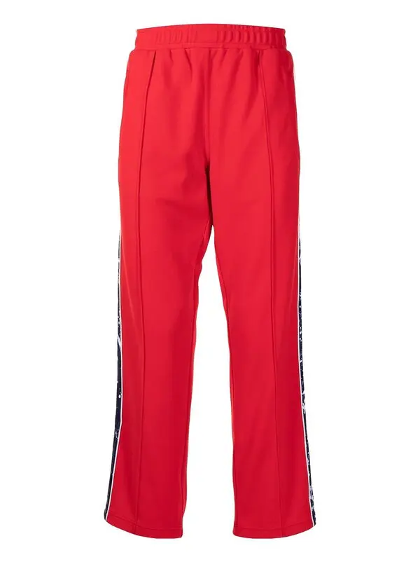 PORTS V Side Stripe-detail Track Pants - Red