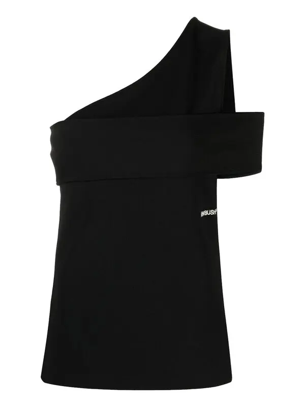 AMBUSH One-shoulder Asymmetric Top - Black